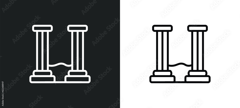 roman bath outline icon in white and black colors. roman bath flat ...
