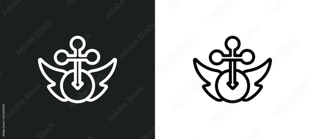 heresy outline icon in white and black colors. heresy flat vector icon ...