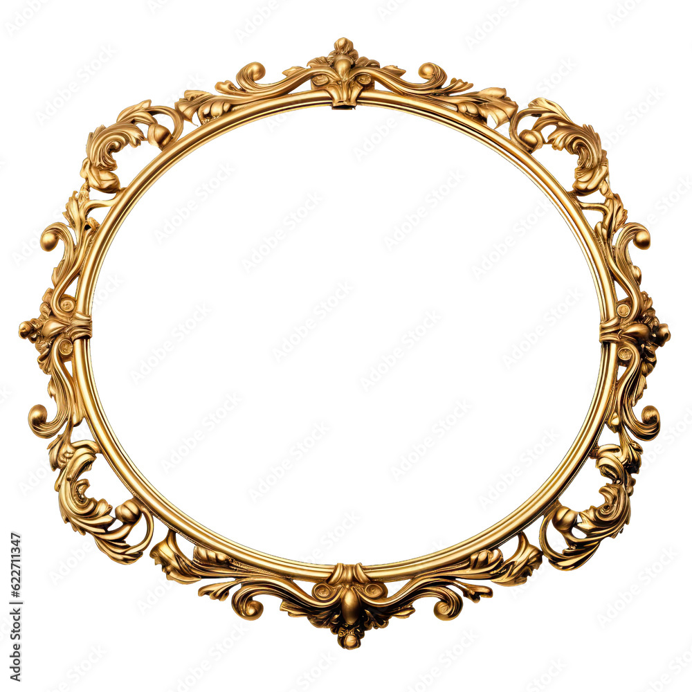 Artistic gold frame with curved shapes. A vintage treasure from the ...