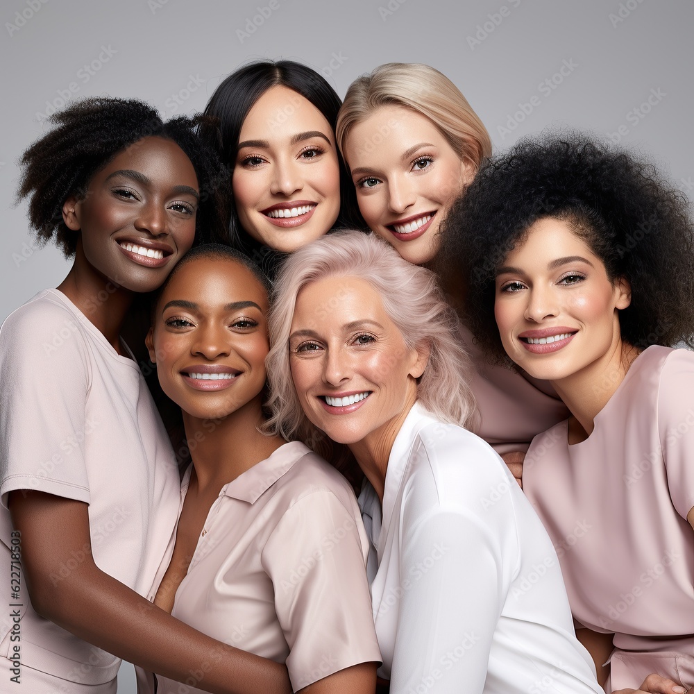 A radiant and vibrant display of beauty, this diverse group of women ...