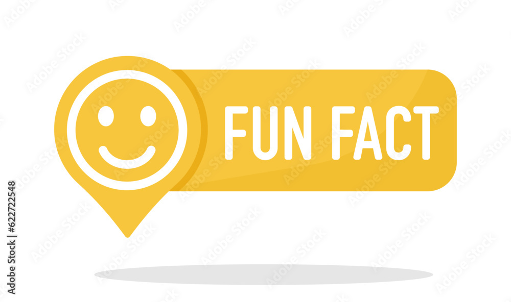 Fun fact icon. Concept did you know with light bulb and smiley. Trendy ...