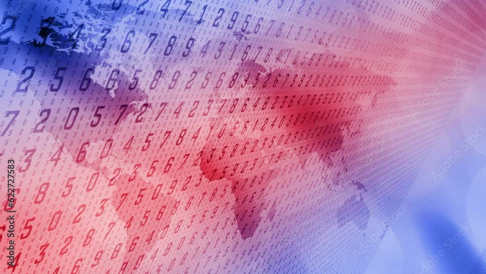 Global count exploring population and data analysis through digital map animation. Numerical ...