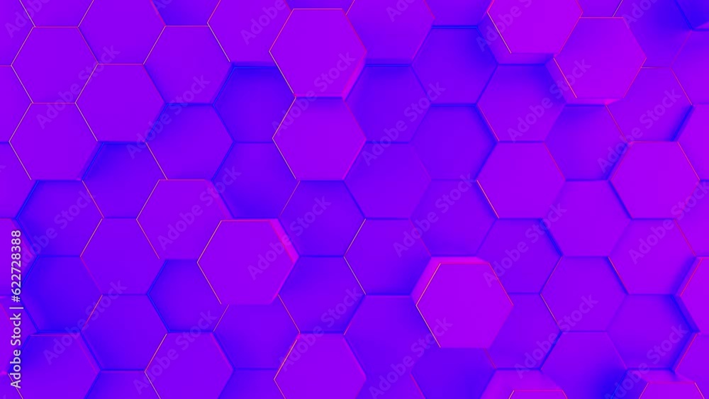 violet hexagon geometric surface loop 1a. light bright clean minimal ...