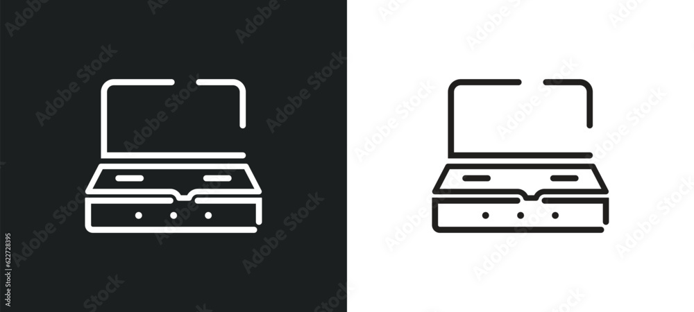 arcade outline icon in white and black colors. arcade flat vector icon ...