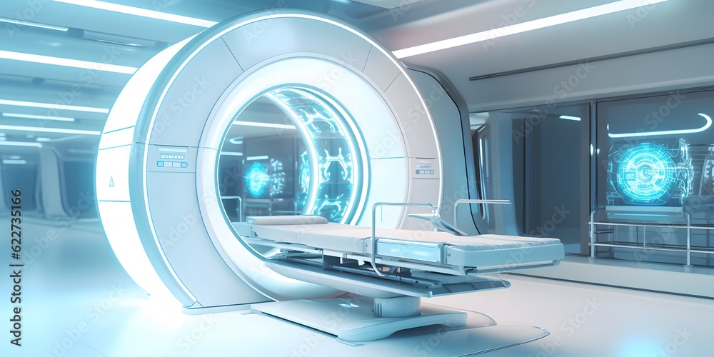 advanced mri or ct scan medical diagnosis machine at hospital lab as ...