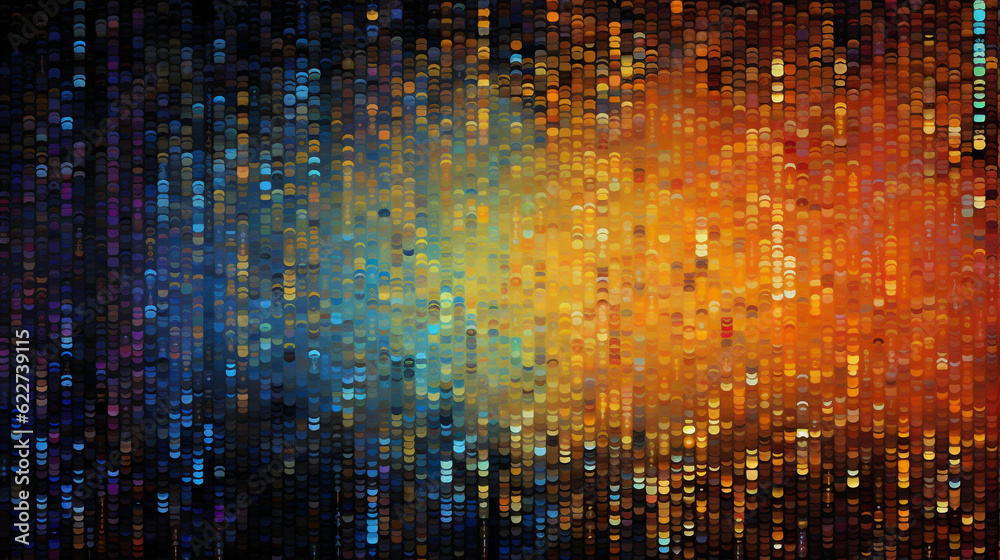 Hand painting colorful binary digits wallpaper. Color change in tone ...