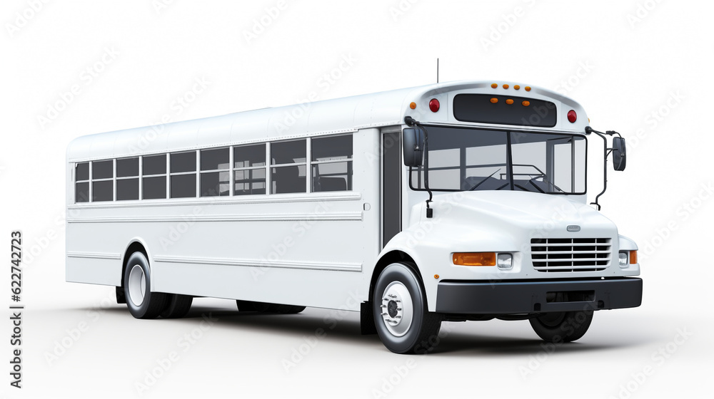 white bus isolated on white school bus vehicle white Background Stock ...