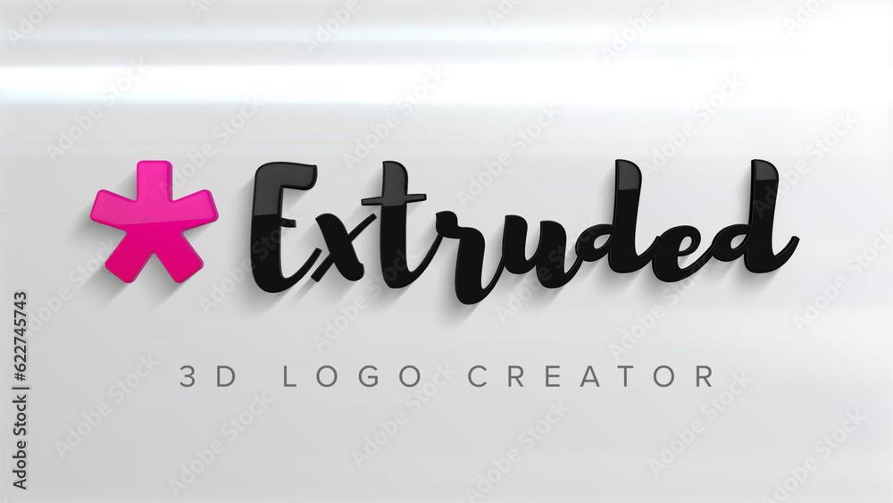 Extruded 3D Logo Creator Stock Template | Adobe Stock