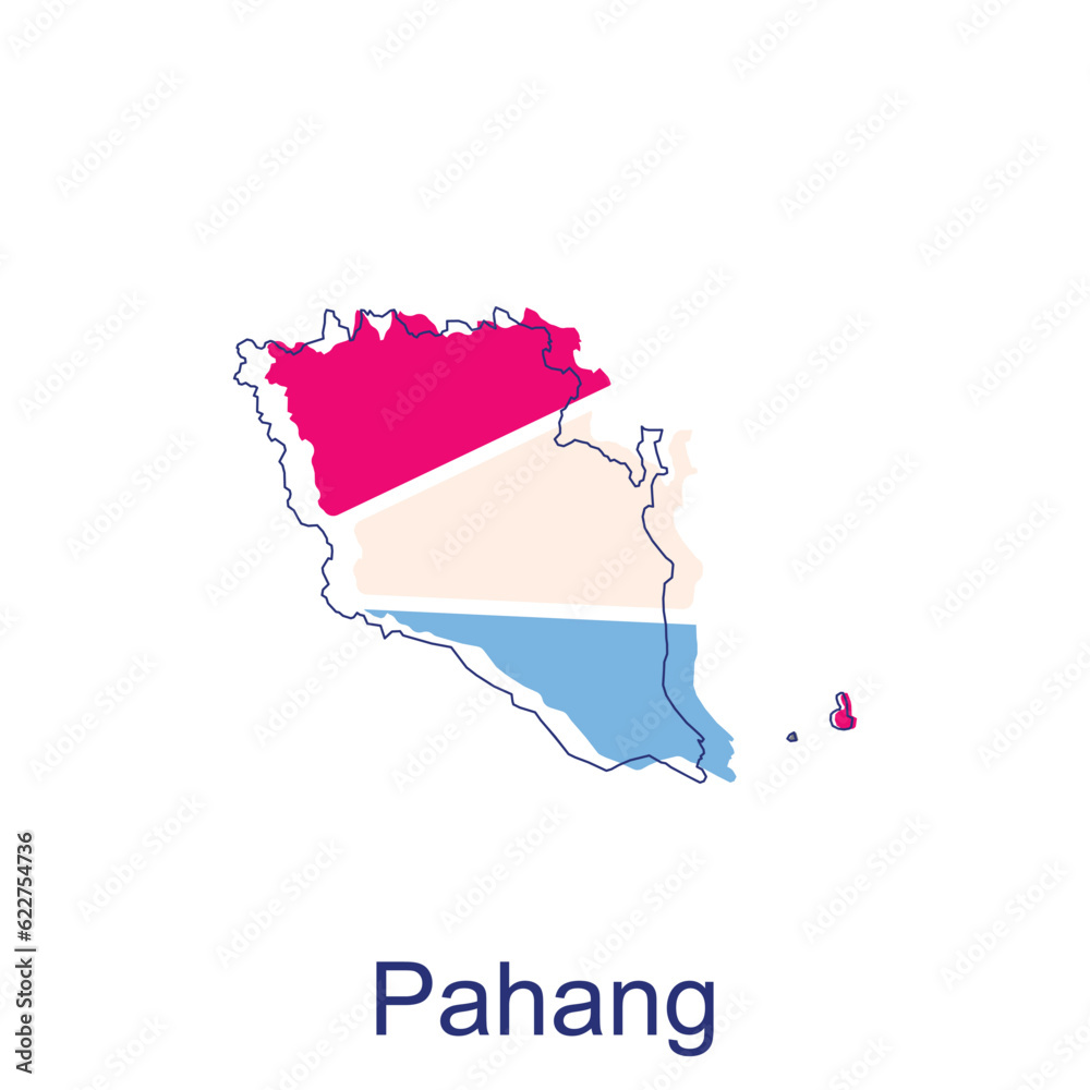 Map of Pahang vector design template, World Map International vector ...