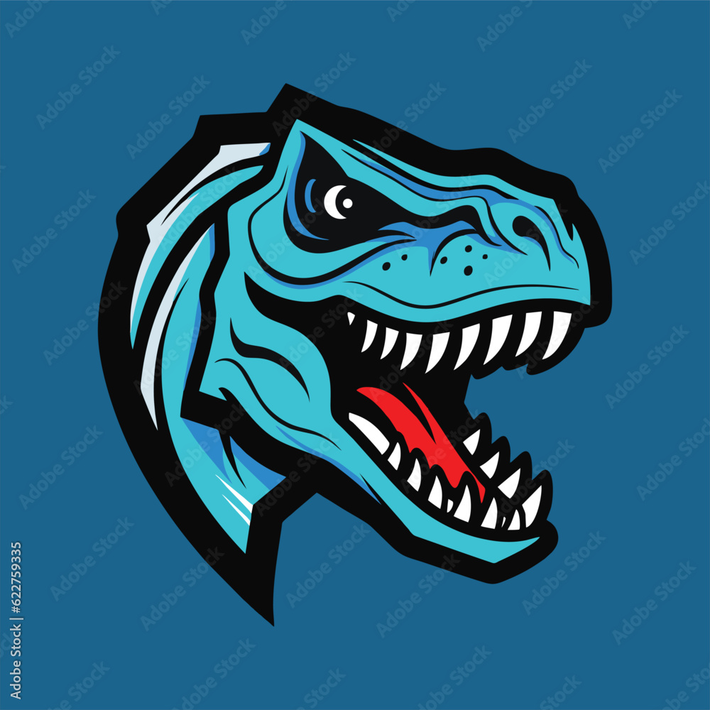 Illustration of an Esports Logo. Introducing the fierce T-Rex, a symbol ...