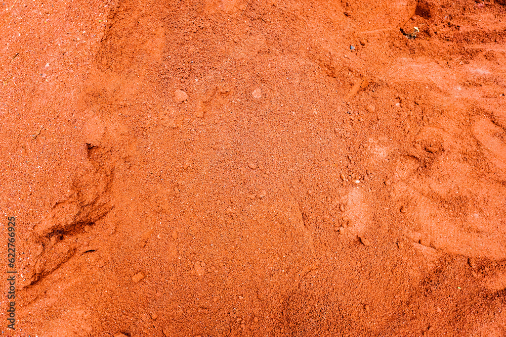 Bricks crushed red dust. Crushed red brick as a texture background of ...