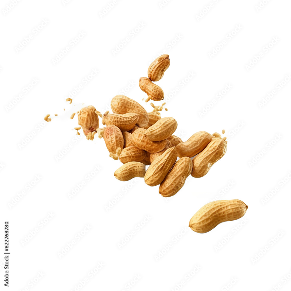 raw peanuts in the shell isolated on transparent background cutout ...