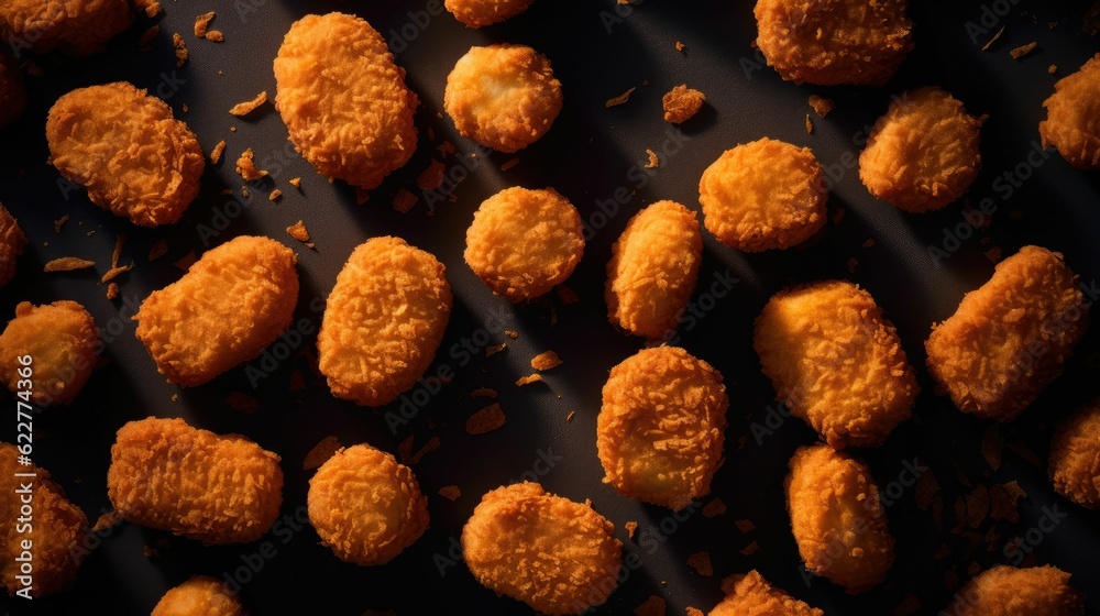 AI generated illustration of fried chicken nuggets Stock Illustration ...