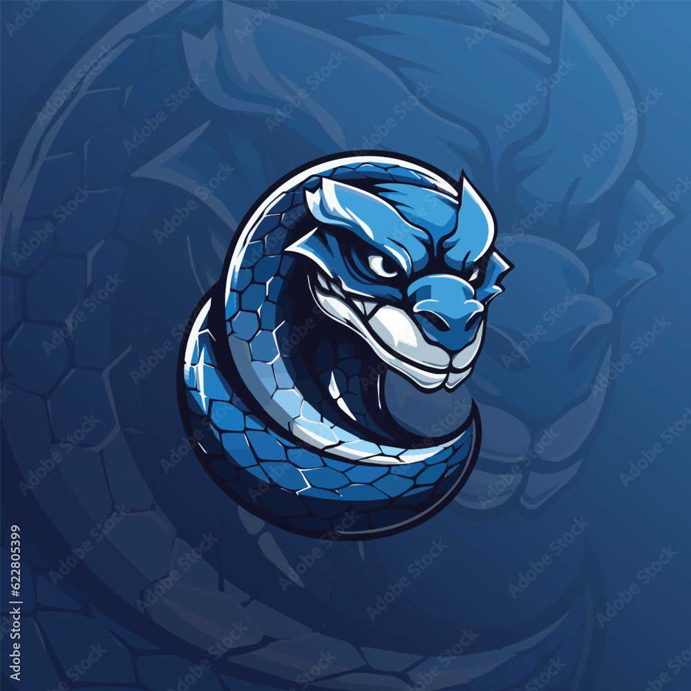 Viper Snake Logo design, Snake mascot logo for esport team, Snake ...
