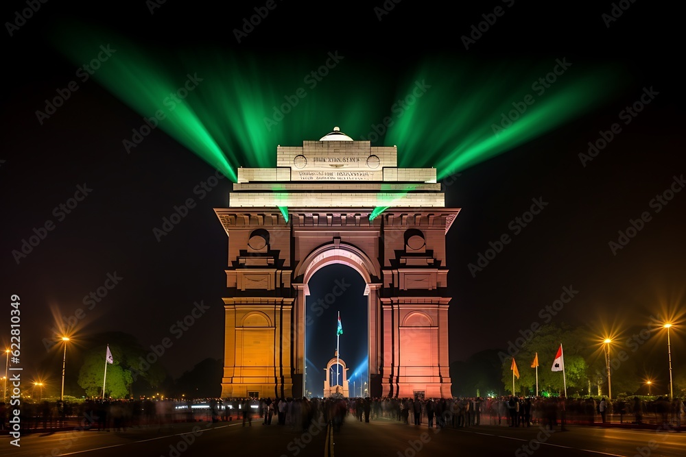 arc de triomphe city, India independence day ai generated Stock Photo ...