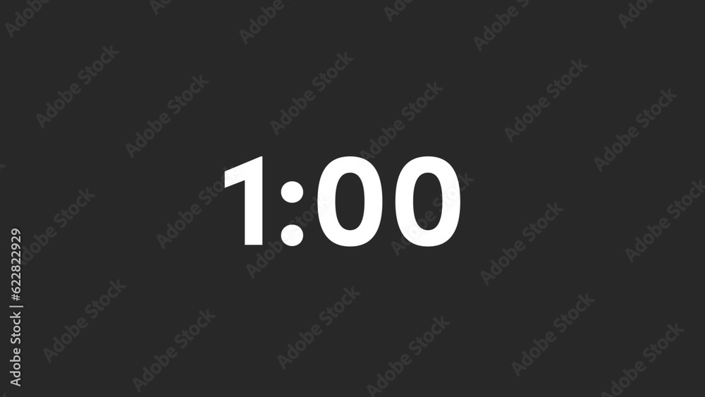 60 Second Countdown Timer Title Stock Template | Adobe Stock