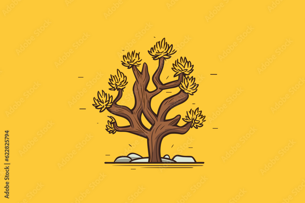 Doodle inspired Cholla, cartoon sticker, sketch, vector, Illustration ...