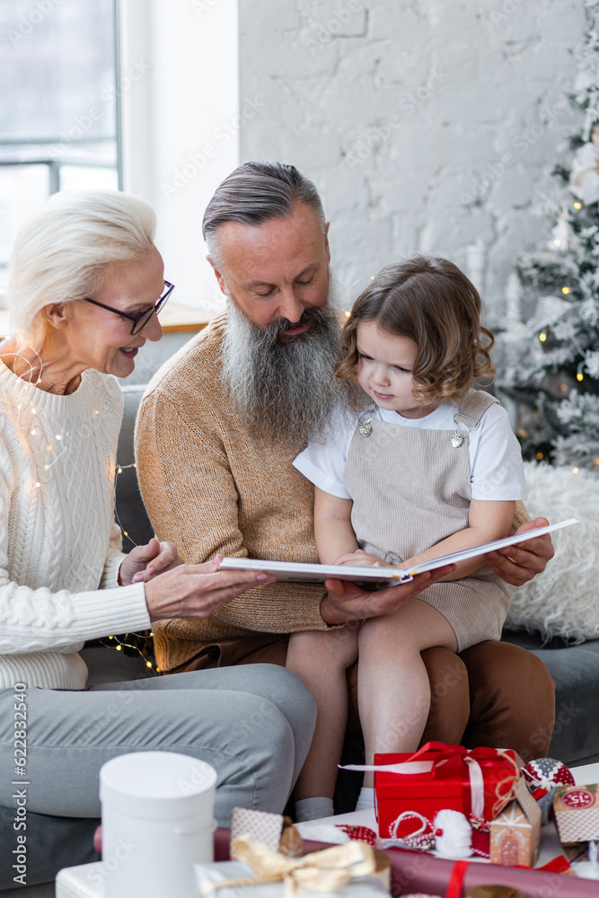Senior grandparents, attractive grandmother and handsome grandfather ...