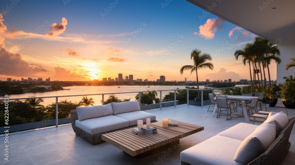 Designated sunset viewing deck on the upper levels of your villa ...