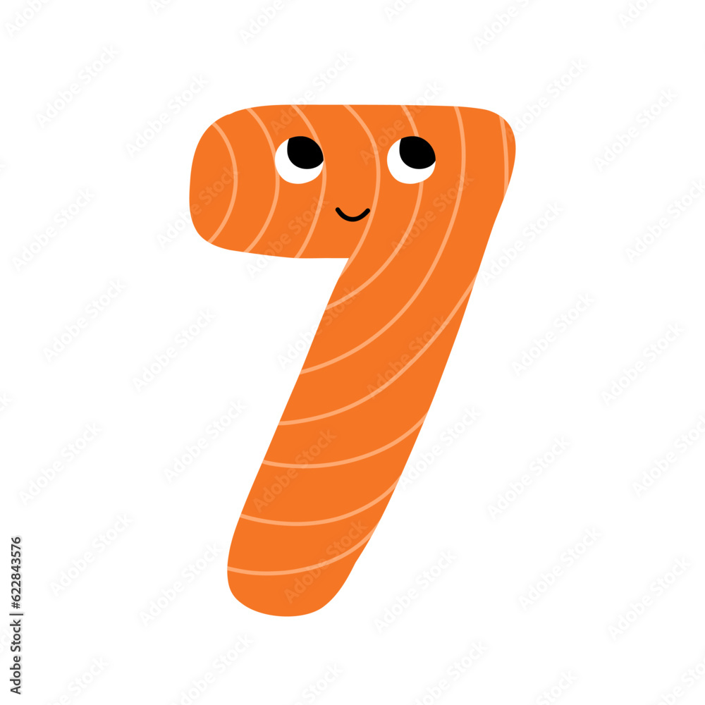 Cute Number Seven Character For Kids Leaning Numbers For Preschool cute-number-seven-character-for-kids-leaning-numbers-for-preschool