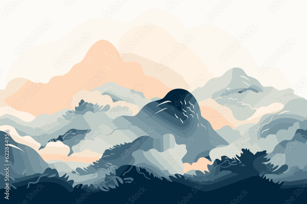 Doodle inspired Wispy fog, cartoon sticker, sketch, vector ...