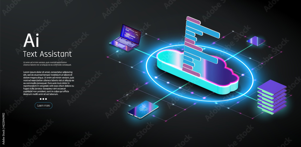 AI artificial intelligence robot support.Voice assistant concept ...