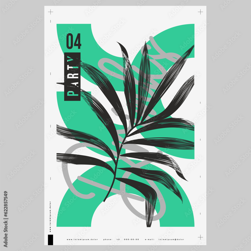 Poster design in modern style. Typography design. Creative vector ...