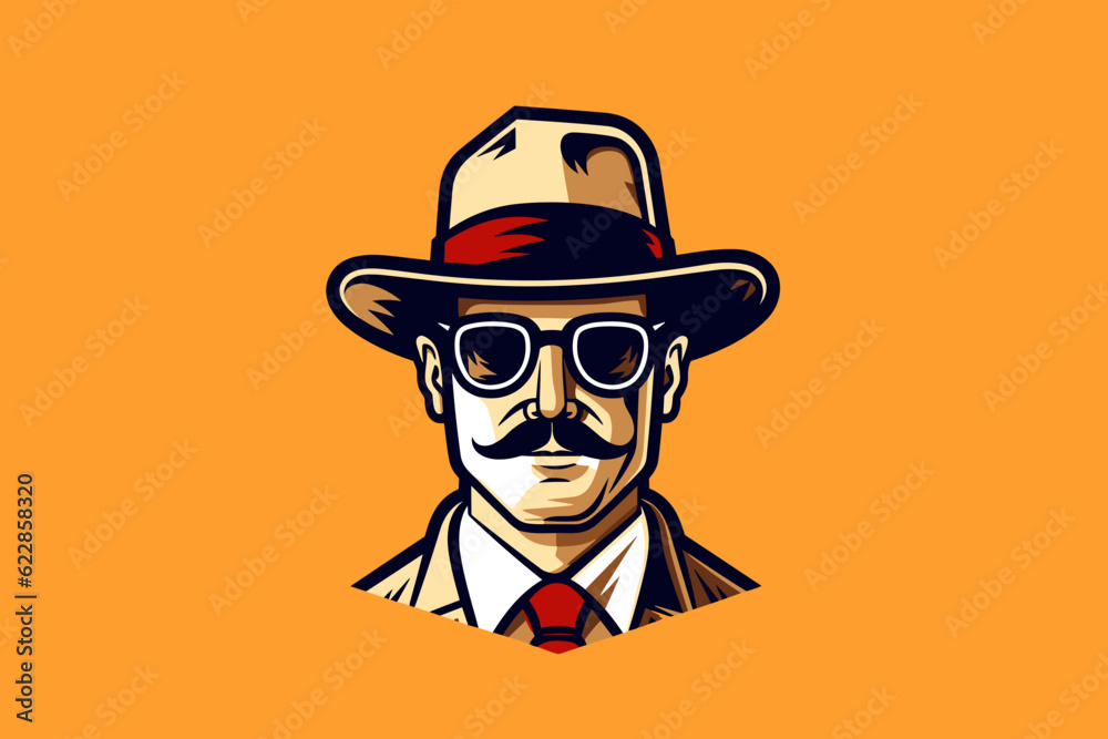 Vetor de Doodle inspired Indy, cartoon sticker, sketch, vector ...