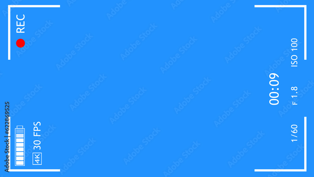 Camera mobile recording screen overlay animation with chroma key. DSLR ...