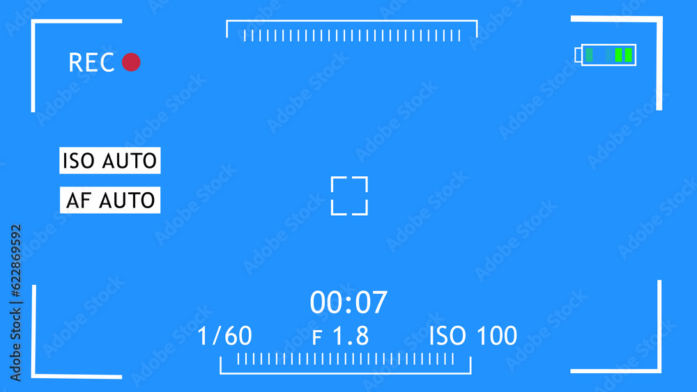 Camera mobile recording screen overlay animation with chroma key. DSLR ...