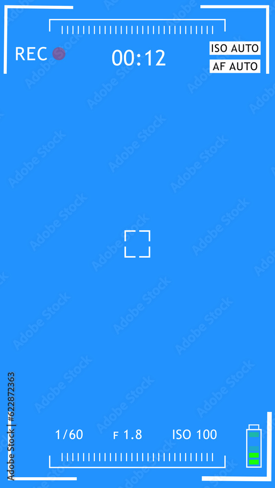 Camera mobile recording screen overlay animation with chroma key. DSLR ...