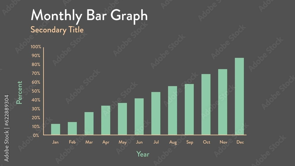 Monthly Bar Graph Infographic Stock Template | Adobe Stock