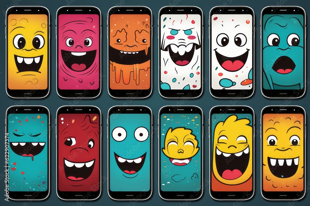 Fun Meets Technology in this Set of Doodle Smartphone Emoticons ...