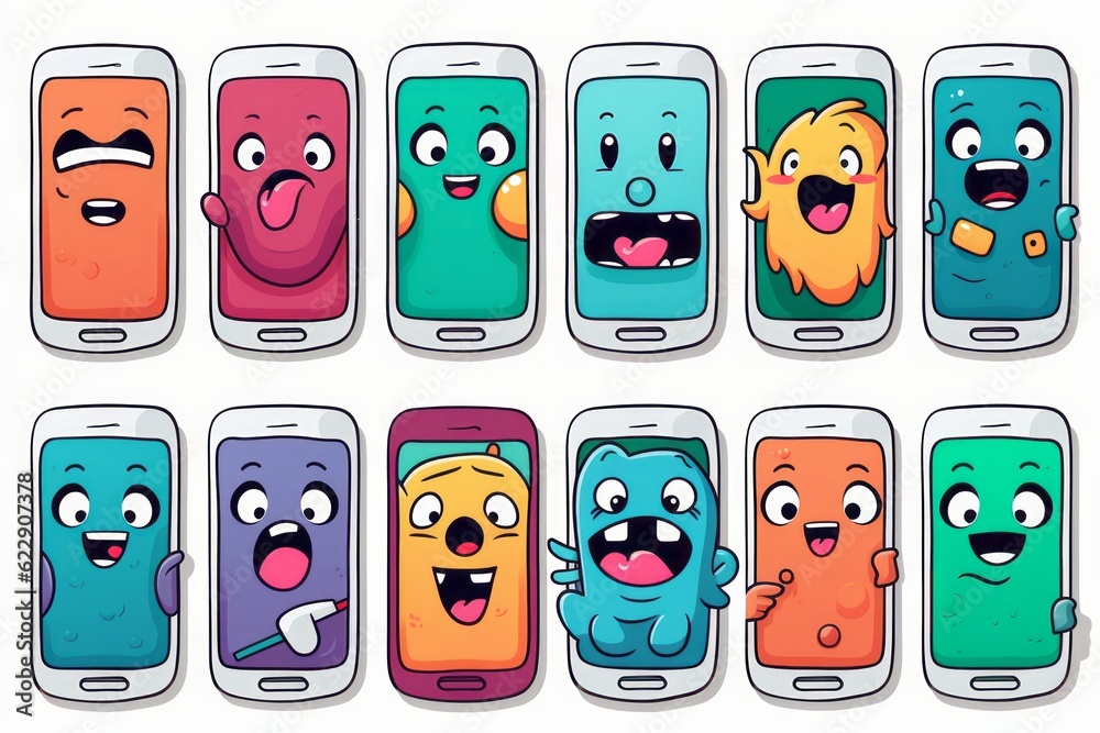 Fun Meets Technology in this Set of Doodle Smartphone Emoticons ...