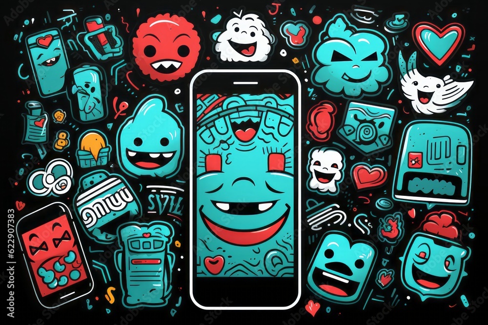 Fun Meets Technology in this Set of Doodle Smartphone Emoticons ...