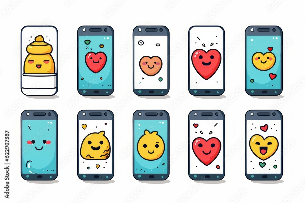 Fun Meets Technology in this Set of Doodle Smartphone Emoticons ...