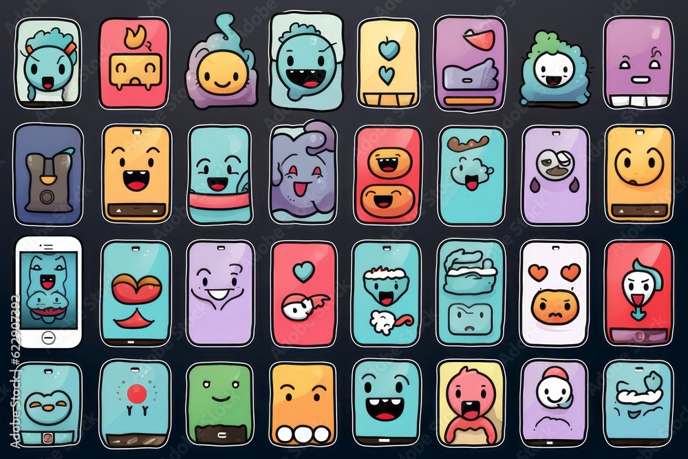 Fun Meets Technology in this Set of Doodle Smartphone Emoticons ...