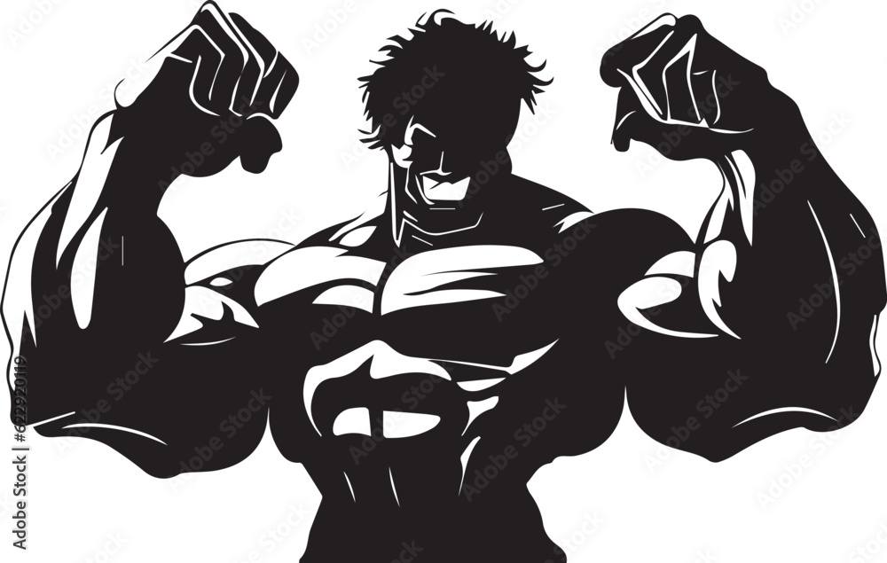 Hulk man vector silhouette illustration Stock Vector | Adobe Stock