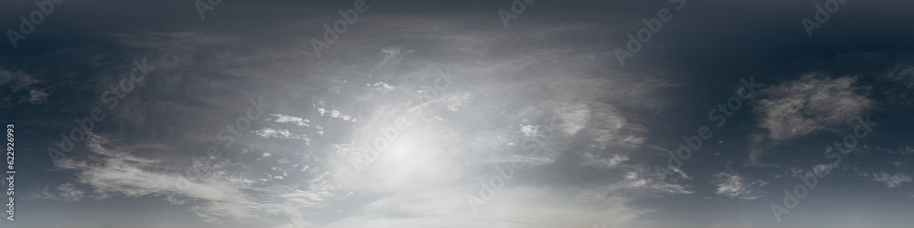 Neon green sky panorama with Cirrus clouds. Seamless hdr 360 degree ...