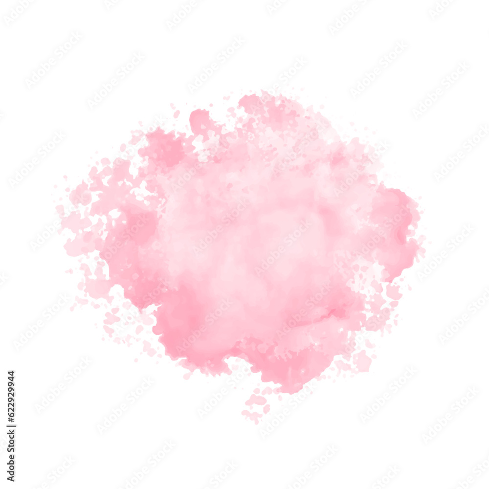 Abstract pink watercolor water splash on a white background. Vector ...