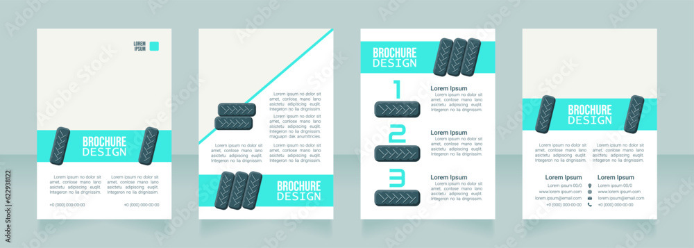 Car dealership blank brochure design. Template set with copy space for ...