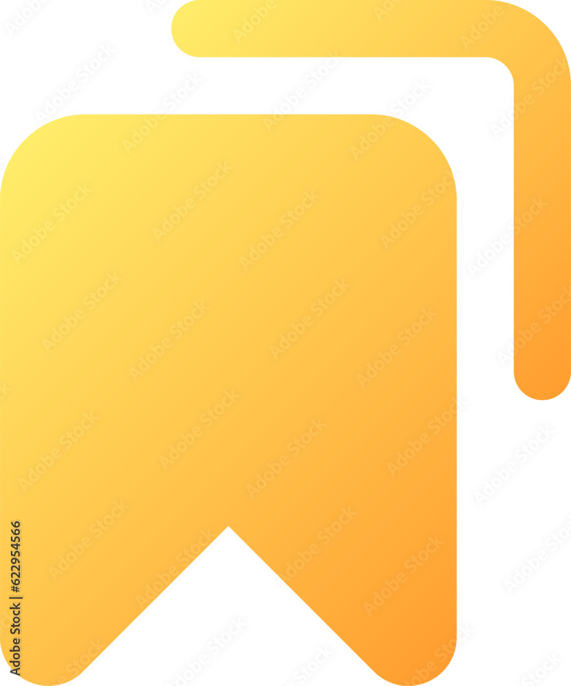 Saved messages pixel perfect flat gradient color ui icon. Selected chat ...