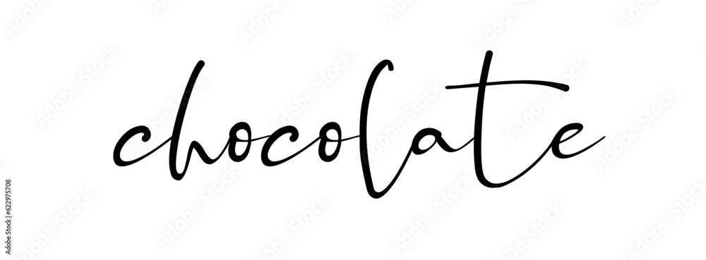 Chocolate. Vector logo set. Design word poster, flyer, banner, menu ...