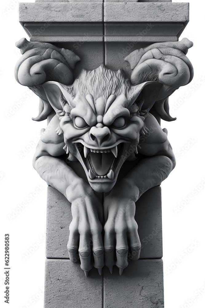 Isolated Gargoyle on transparent background Stock Illustration | Adobe ...