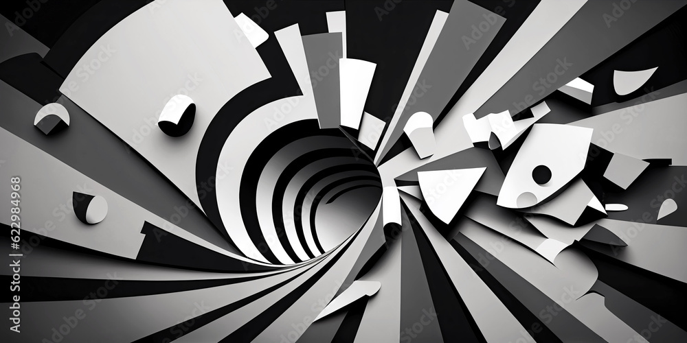 Abstract monochromatic deconstructivism wallpaper background Stock ...