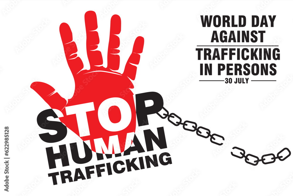 World Day Against Trafficking in Persons. Stop human trafficking Stock ...