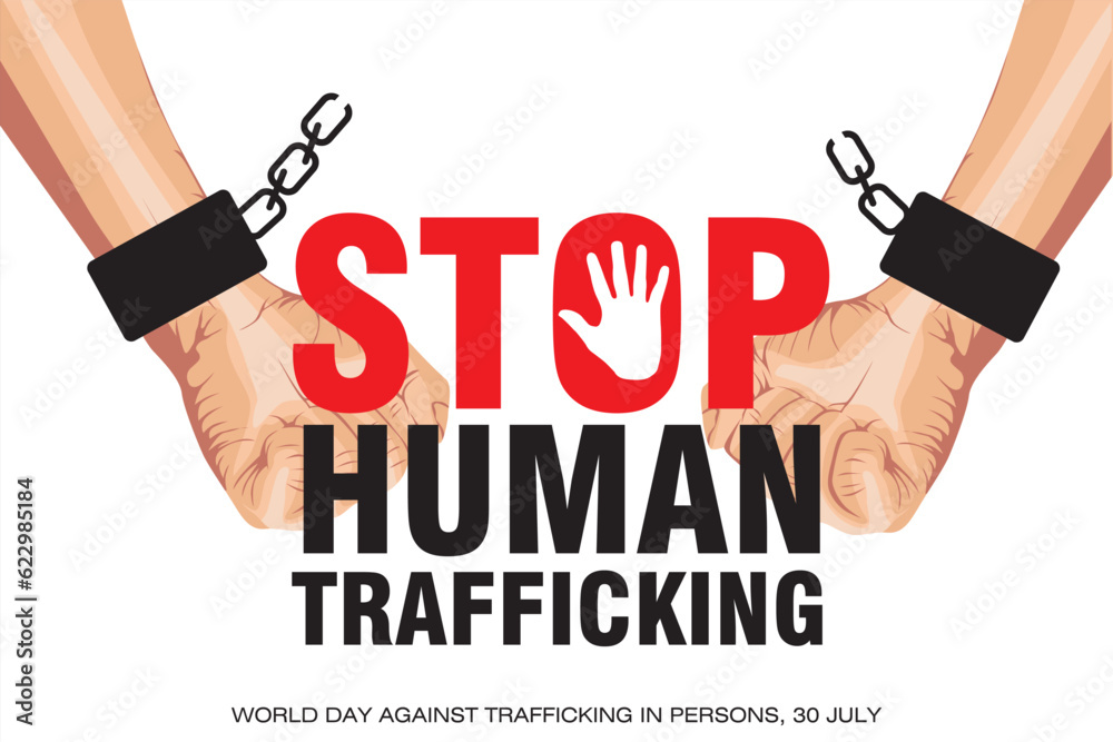 World Day Against Trafficking in Persons. Stop human trafficking Stock ...
