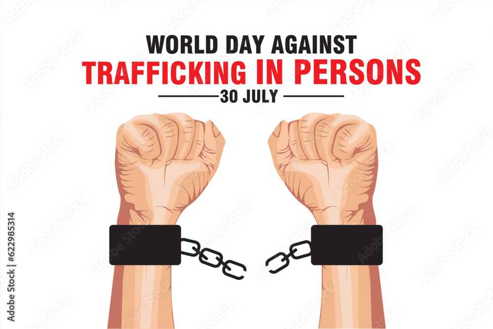 World Day Against Trafficking in Persons. Stop human trafficking Stock ...