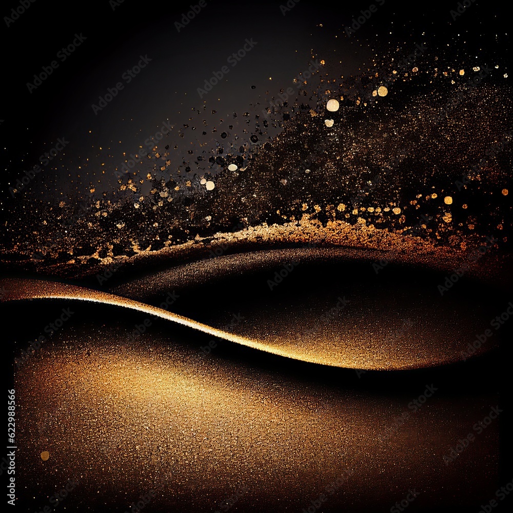 black gold background Generative AI Stock Illustration | Adobe Stock