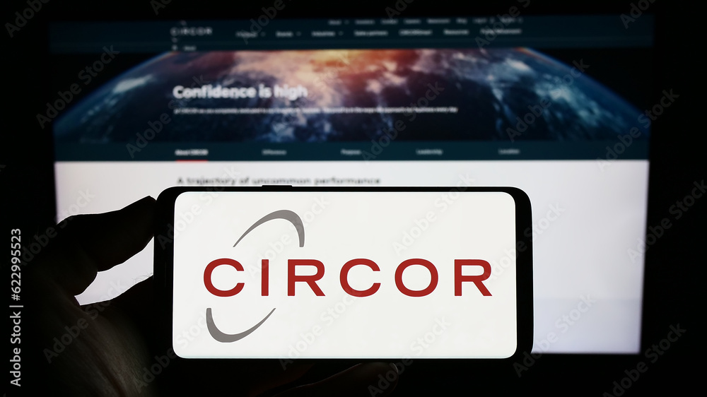 Stuttgart, Germany - 07-04-2023: Person holding smartphone with logo of ...